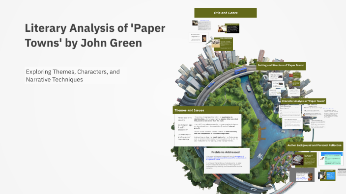 Literary Analysis of 'Paper Towns' by John Green by Christina Sanchez ...