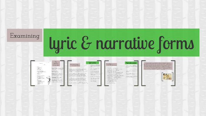 Lyric & Narrative Forms by Kristen Rou