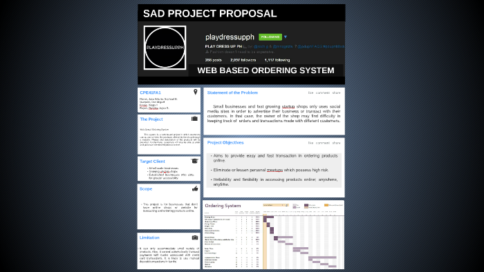 SAD PROJECT PROPOSAL by Enzo Flores on Prezi