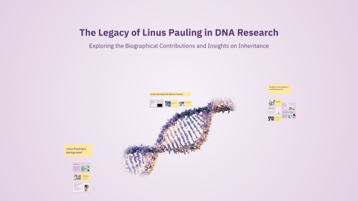 The Legacy of Linus Pauling in DNA Research by Niva Bhaktha on Prezi
