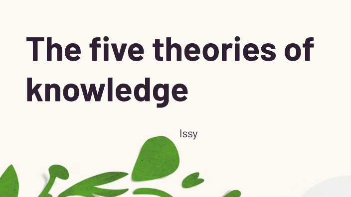 the five theories of knowledge by Isobel Steel on Prezi