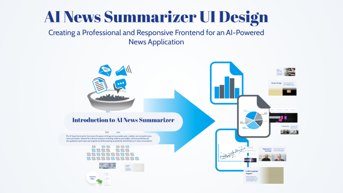 AI News Summarizer UI Design by m aleem on Prezi