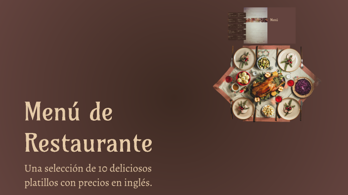 Menú de Restaurante by Emilia Adamaris Tintin Salas on Prezi