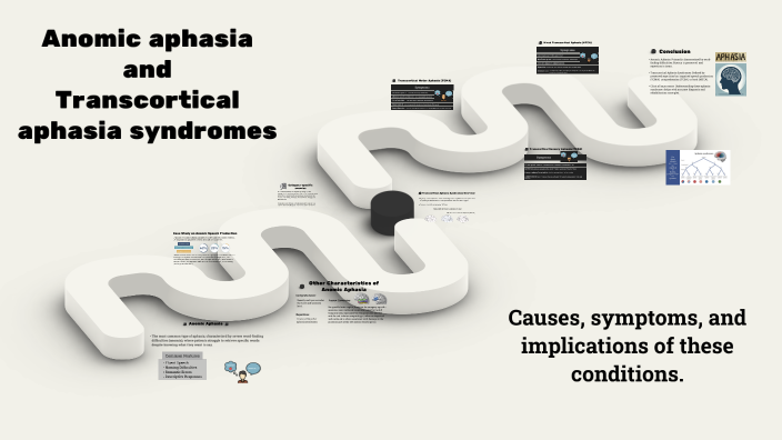 Anomic aphasia and Transcortical aphasia syndromes by Alia Fayyadh on Prezi