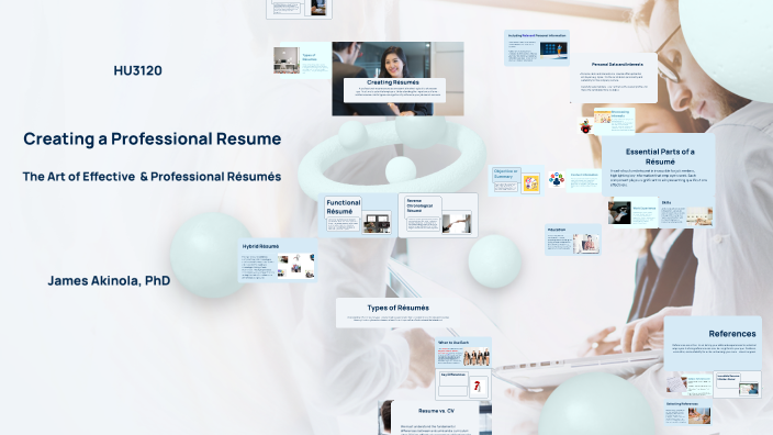 Creating a Professional Resume by James Akinola on Prezi