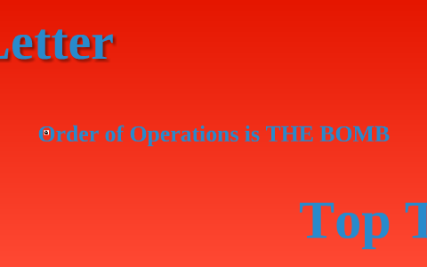 Order of Operations Gavin Lunsford by Random Student on Prezi