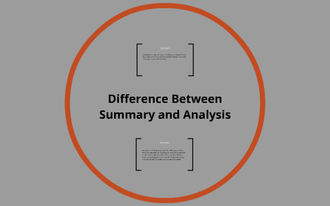 Difference Between Summary and Analysis by Ben Rawlins on Prezi