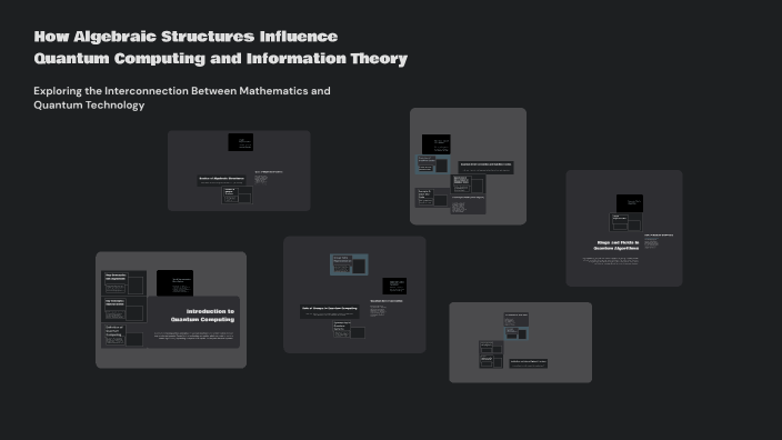 How Algebraic Structures Influence Quantum Computing and Information Theory by Suhani Sinha on Prezi