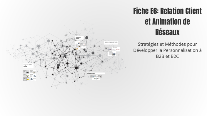 Fiche E6: Relation Client et Animation de Réseaux by Nathaniel on Prezi