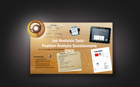 Job Analysis Tools - Position Analysis Questionnaire (PAQ) by Lainey ...