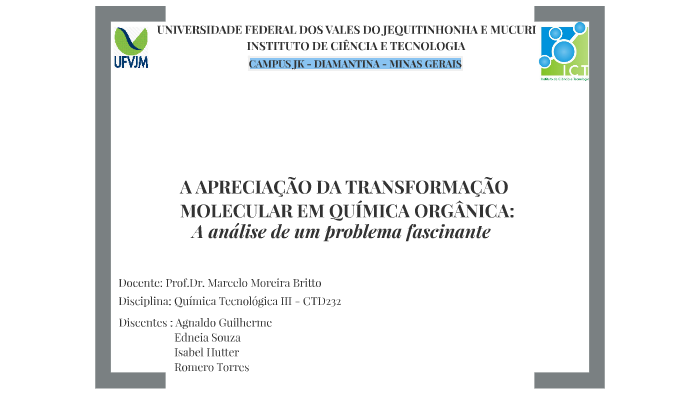 A apreciação da transformação molecular em química orgânica by Isabel ...