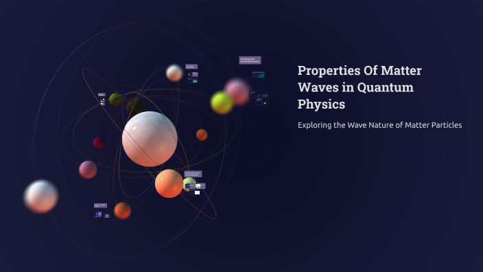 Properties Of Matter Waves in Quantum Physics by Nikhil Sawant on Prezi