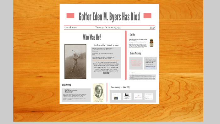 Eden Byers Dies of Radium Poisoning by Anna Pierce on Prezi
