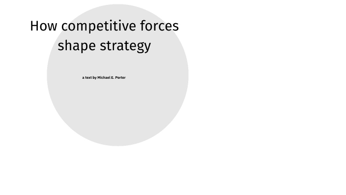 How competitive forces shape strategy by Mojtaba Tavakoli on Prezi
