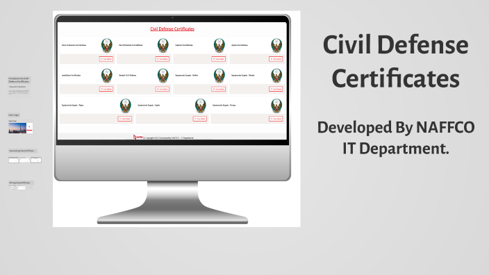 Civil Defense Certificates by FAHID KHALIL on Prezi