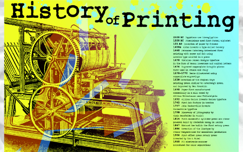 History of Printing by K Glen on Prezi