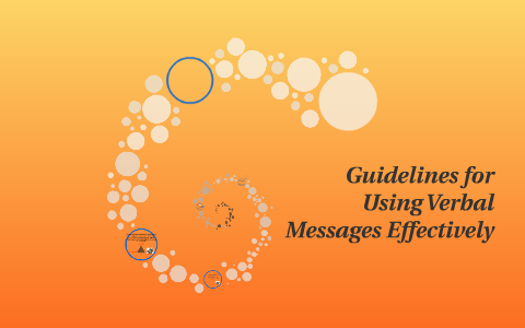 Guidelines for Using Verbal Messages Effectively by Shah Arel on Prezi