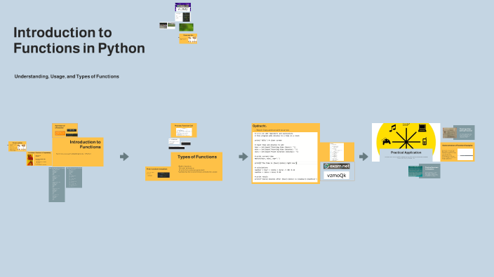 Introduction to Functions in Python by Marco Dupersoy on Prezi