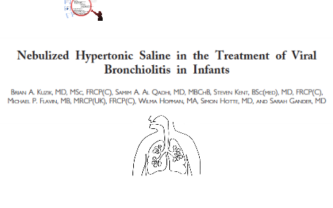 Nebulized Hypertonic Saline for Viral Bronchiolitis by Jeremy Sharib