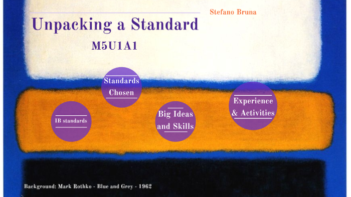 Unpacking a standard by Stefano bruna on Prezi