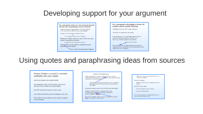 Developing Support for your Argument by Jeffrey Sanger on Prezi