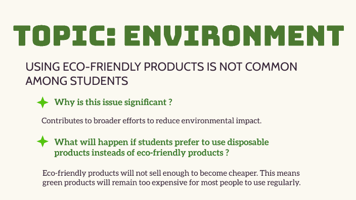 GC6.4 POSTER - USING ECO-FRIENDLY PRODUCTS IS NOT COMMON AMONG STUDENTS ...