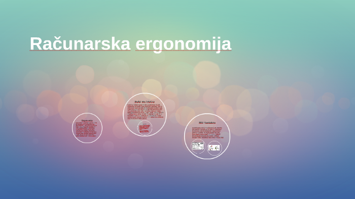 Računarska ergonomija by Maida Bošnjak on Prezi