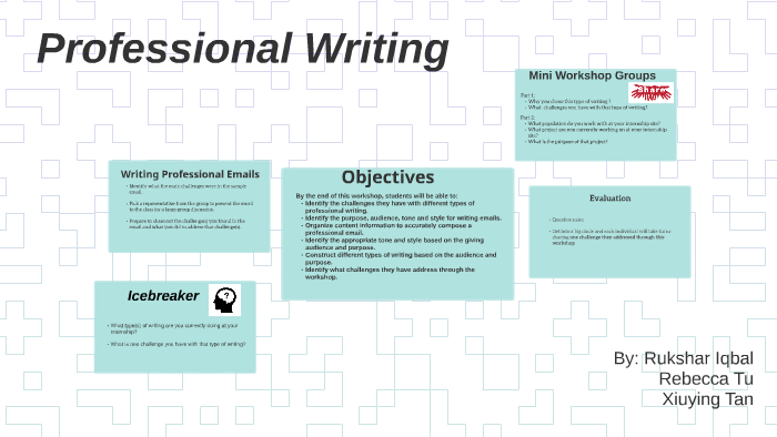 Professional Writing by on Prezi