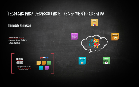 TECNICAS PARA DESARROLLAR EL PENSAMIENTO CREATIVO by Jessica Arzola on Prezi