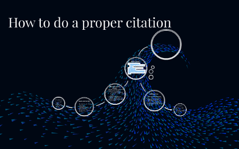 How to do a proper citation by on Prezi