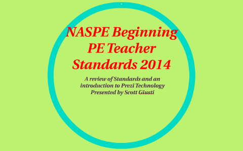 NASPE Beginning PE Teacher Standards 2014 by Scott Giusti on Prezi