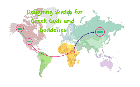 Designing shields for Greek Gods and Goddesses by Miss Ahearne