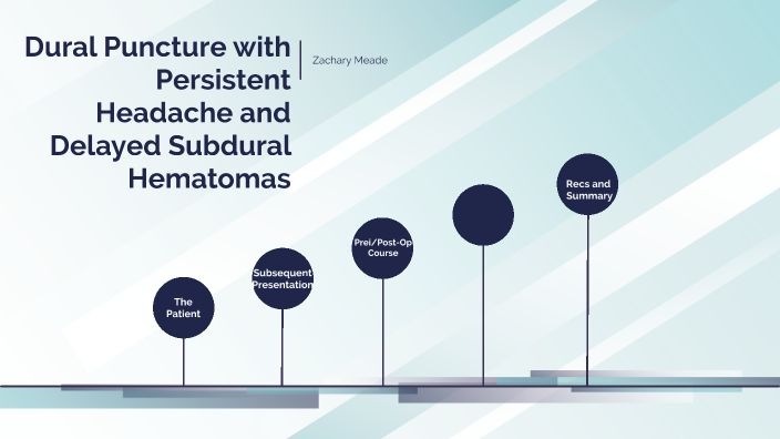 Dural Puncture with Persistent Headache and Delayed Subdural Hematomas ...