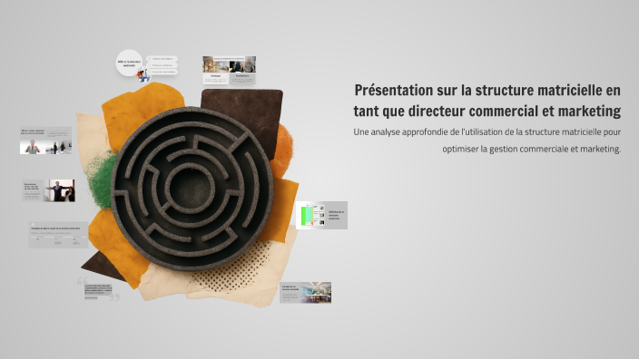 Présentation sur la structure matricielle en tant que directeur commercial et marketing by Walid ...