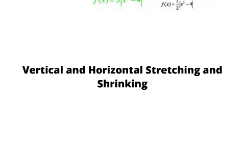 Transformations 2: Vertical and Horizontal Stretching and Shrinking by ...