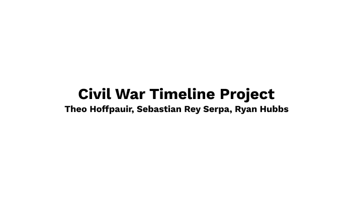 Civil War Timeline Project by Theo hoffpauir on Prezi
