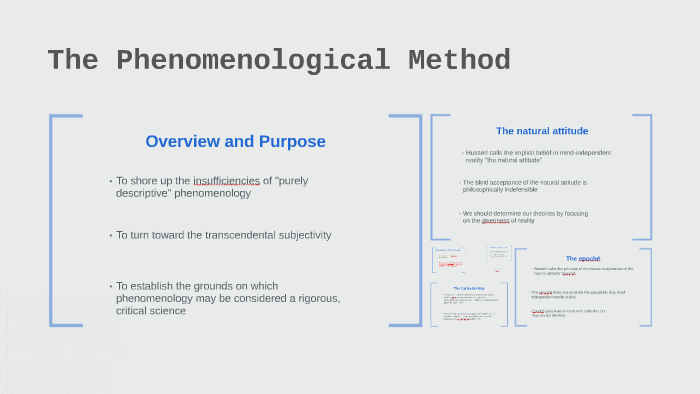 The Phenomenological Method by on Prezi