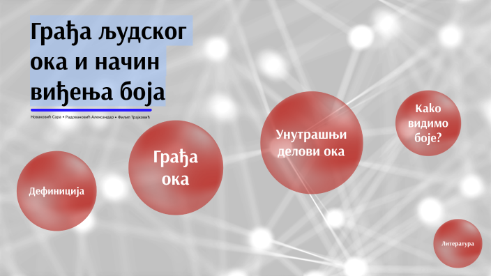 Грађа људског ока и начин виђења боја by Sara Novakovic on Prezi