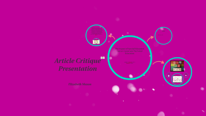 Article Critique Presentation by on Prezi
