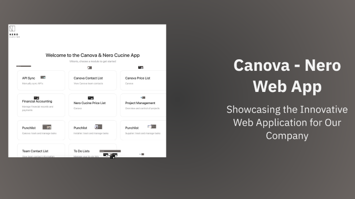 Canova Web App by Elisabetta Rappo on Prezi