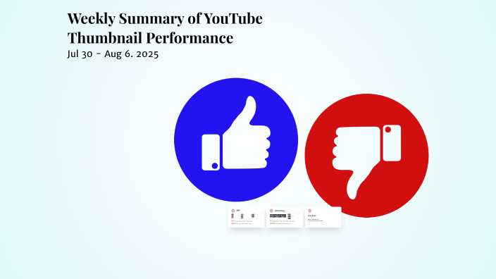 Weekly Summary of YouTube Thumbnail Performance by Tina Deng on Prezi