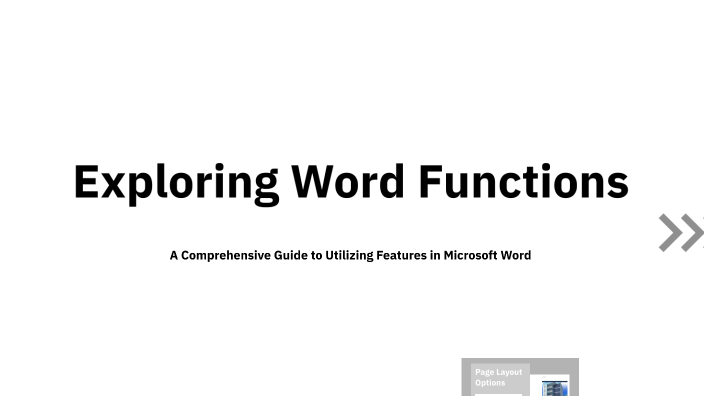 Exploring Word Functions by luis ramirez on Prezi