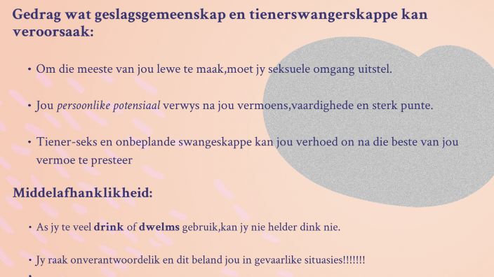 Waardes en strategiee om keuses oor seksualiteit en lewenstyl te maak ...