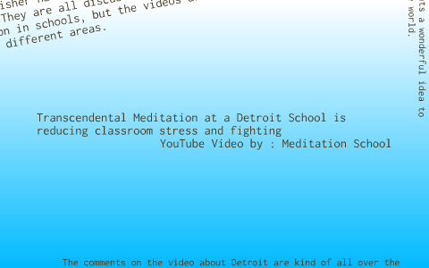 Transcendental Meditation at a Detroit School is reducing classroom ...