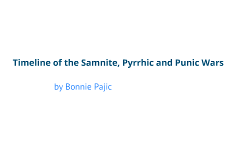 timeline of the Samnite, Punic and Pyrrhic Wars by Bonnie Pajic