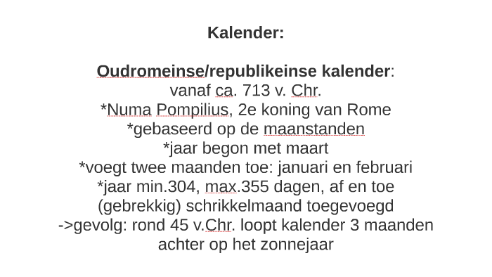 De Romeinse kalender by Antoine van den Berg on Prezi