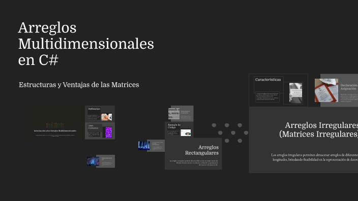 Arreglos Multidimensionales en C# by Santos David Alvarez Aguirre on Prezi