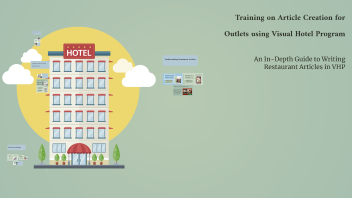 Training on Article Creation for Outlets using Visual Hotel Program by ...