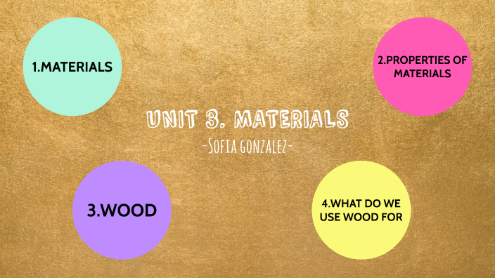 UNIT 3. MATERIALS by Sofía González on Prezi