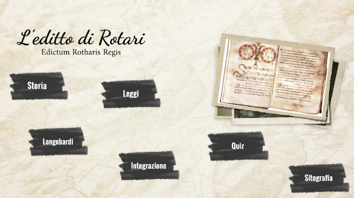 Editto di rotari by Chiara Piazza on Prezi